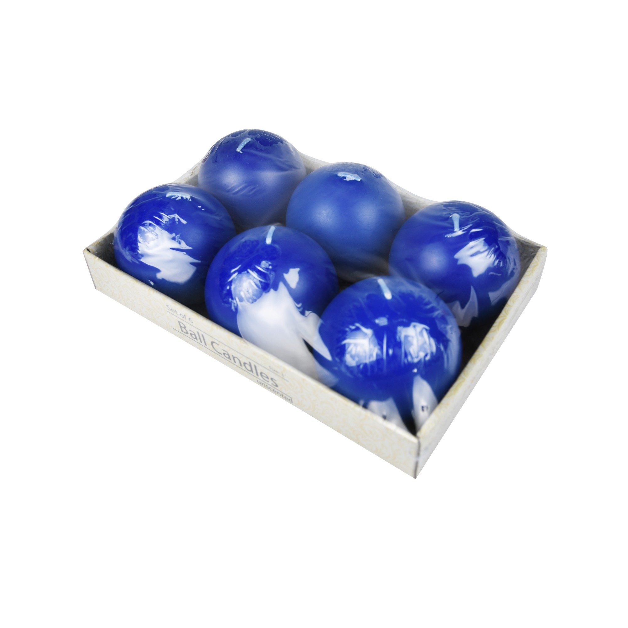 3 Inch Blue Ball Candles (6pc/Box) | Bazaar Home