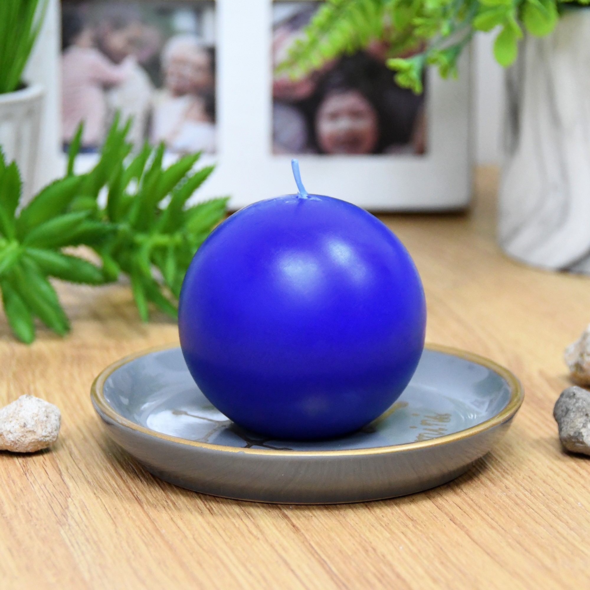 3 Inch Blue Ball Candles (6pc/Box) | Bazaar Home