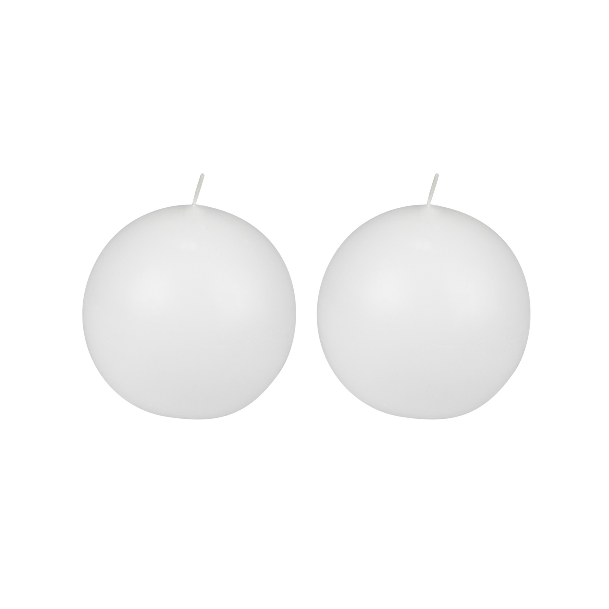 4 Inch White Ball Candles (2pc/Box) | Bazaar Home