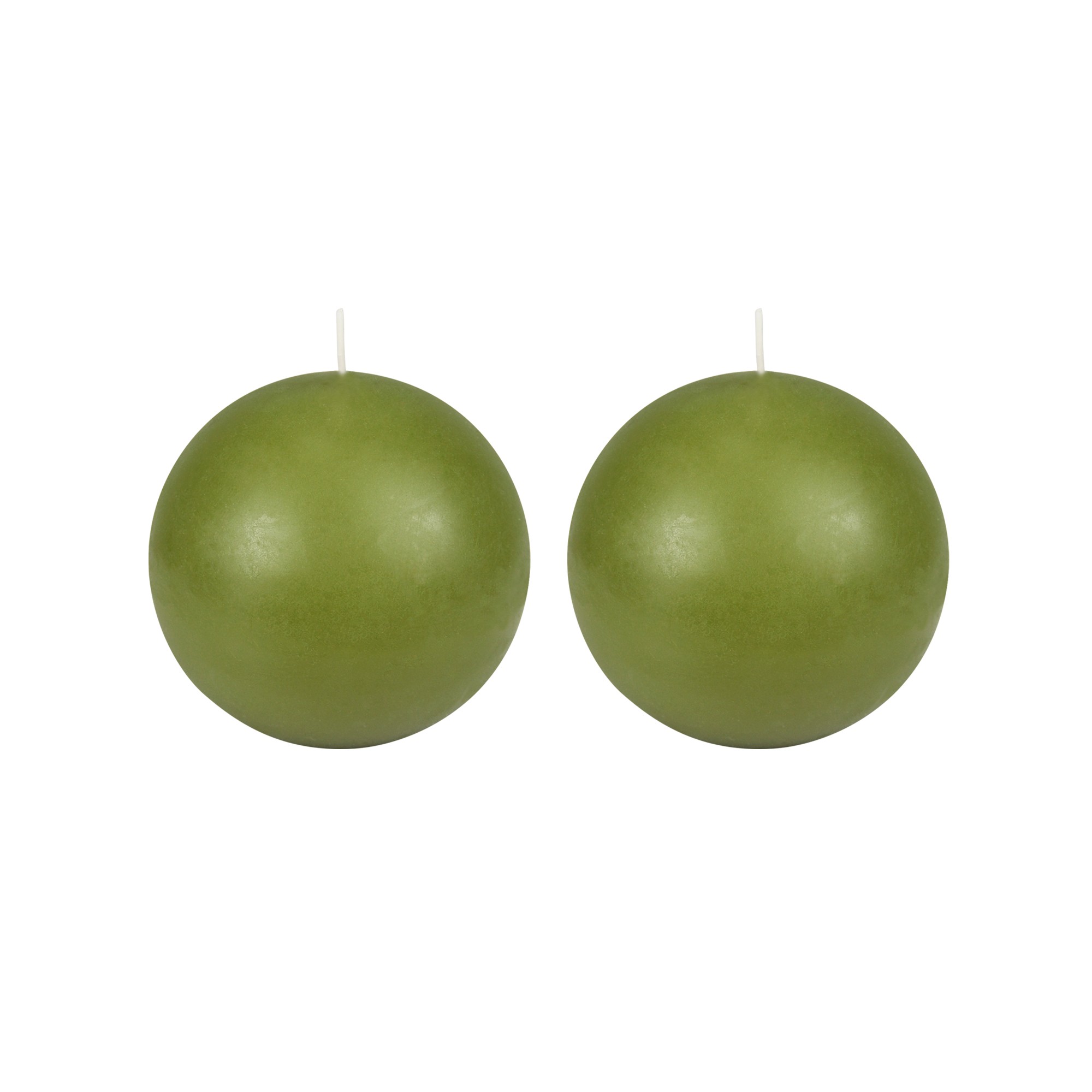 4 Inch Sage Green Ball Candles (2pc/Box) | Bazaar Home