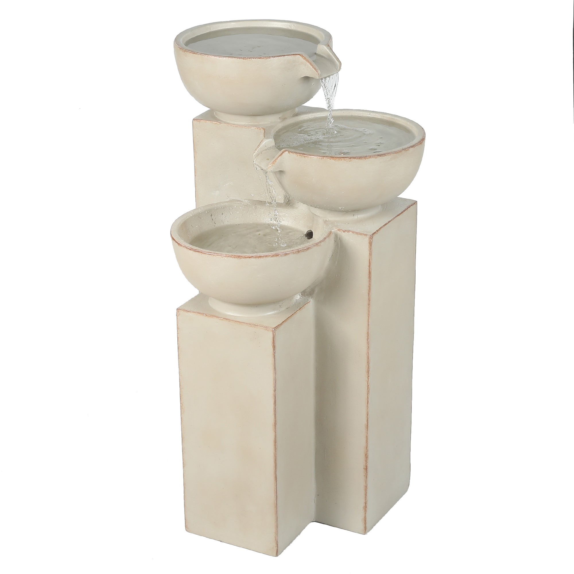 3 Tier Bowls Water Fountain with Led Light | Bazaar Home