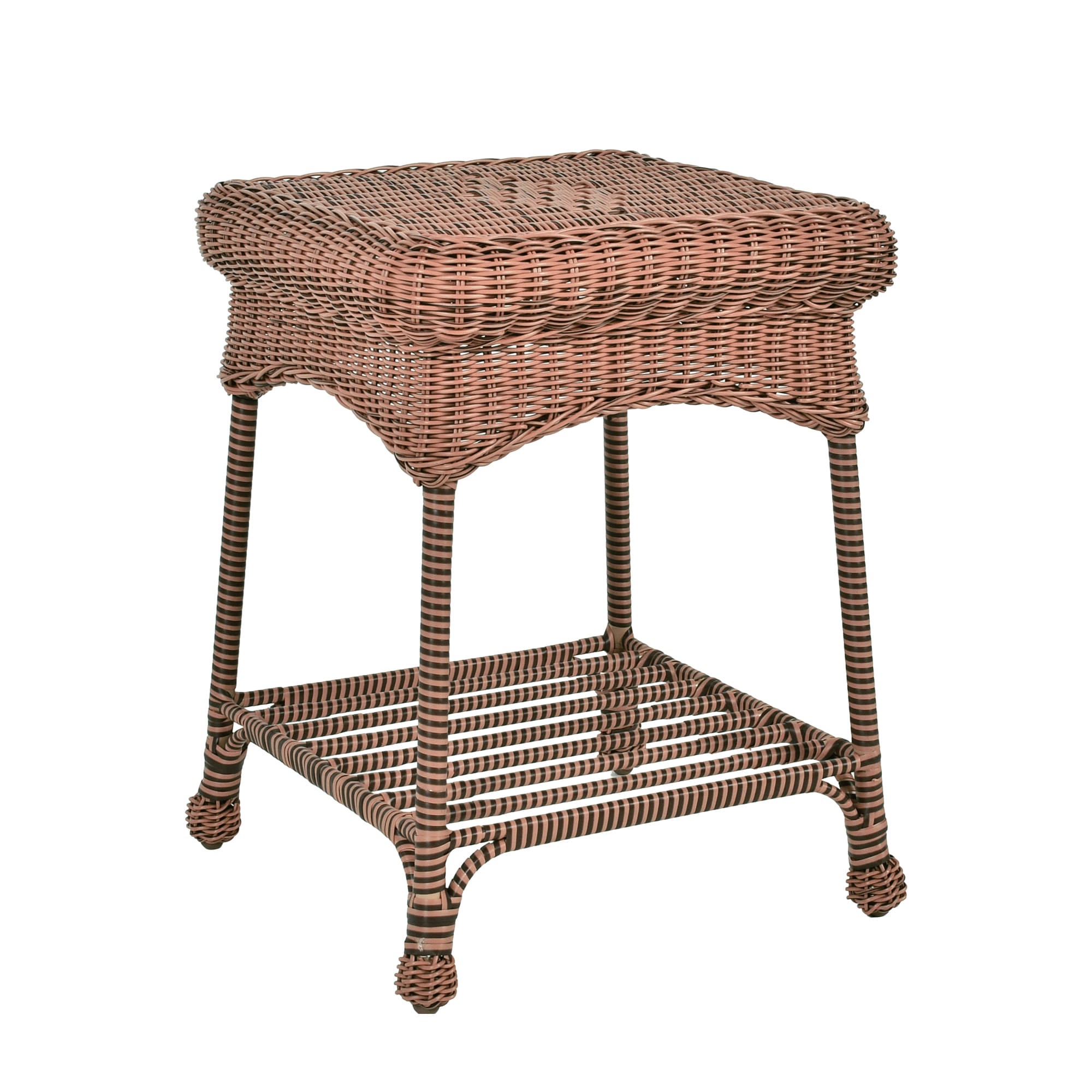 Outdoor Honey Resin Wicker End Table | Bazaar Home