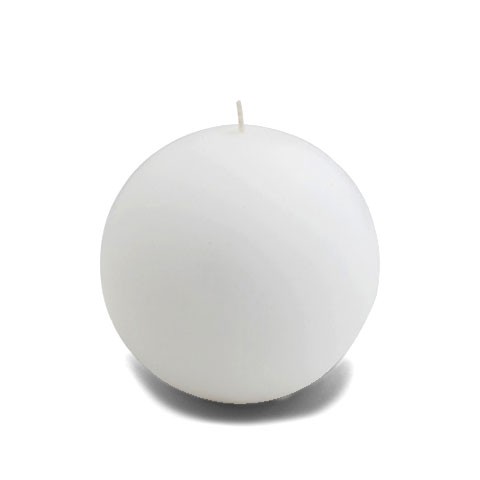 4" White Ball Candles (2pc/Box) | Bazaar Home