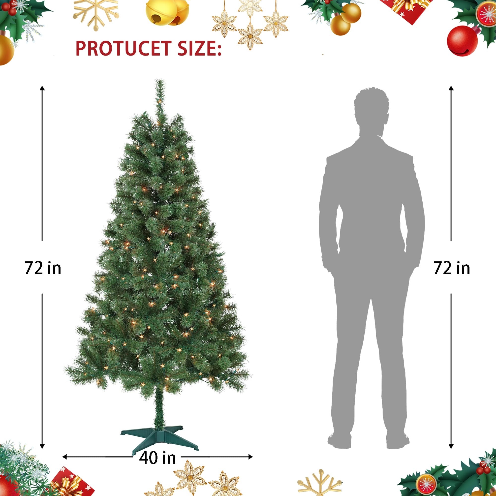 Aisling 6FT Sentiments Clear Tree | Bazaar Home