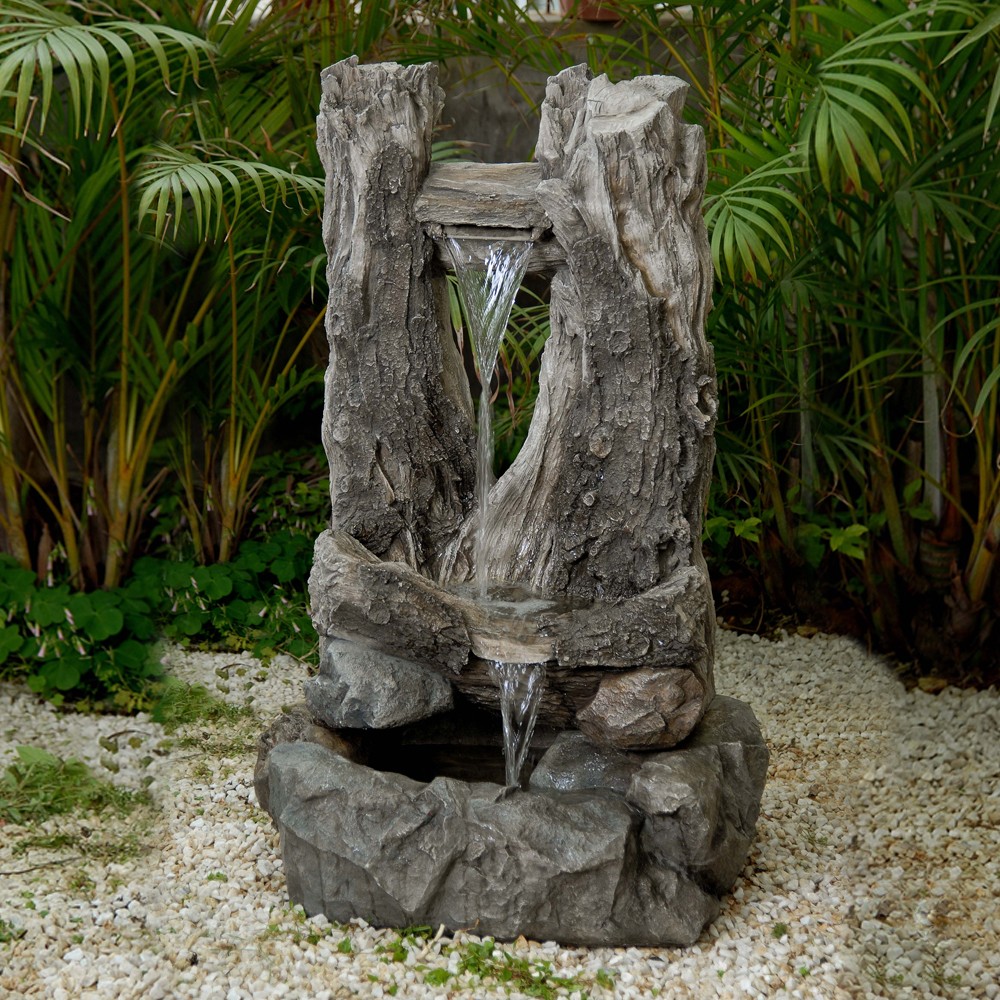 Wood Water Fall Fountain | Bazaar Home